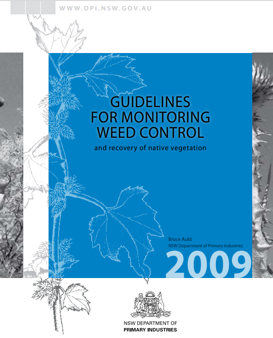 Guidelines for Monitoring Weed Control and recovery of native ...